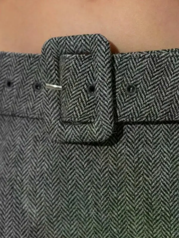 SELF-PORTRAIT Belted A-line Mini Skirt