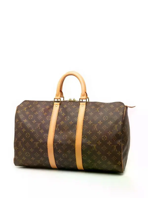 LOUIS VUITTON 2000 Monogram Keepall 45 Travel Bag - Brown
