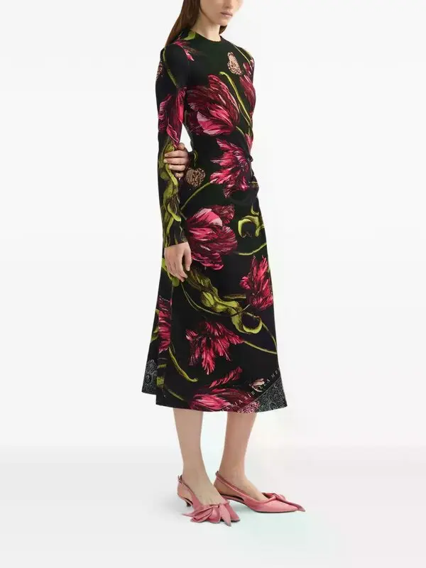 Erdem Long-sleeve Midi Dress
