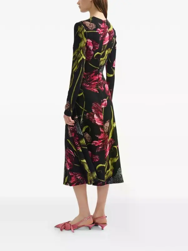 Erdem Long-sleeve Midi Dress