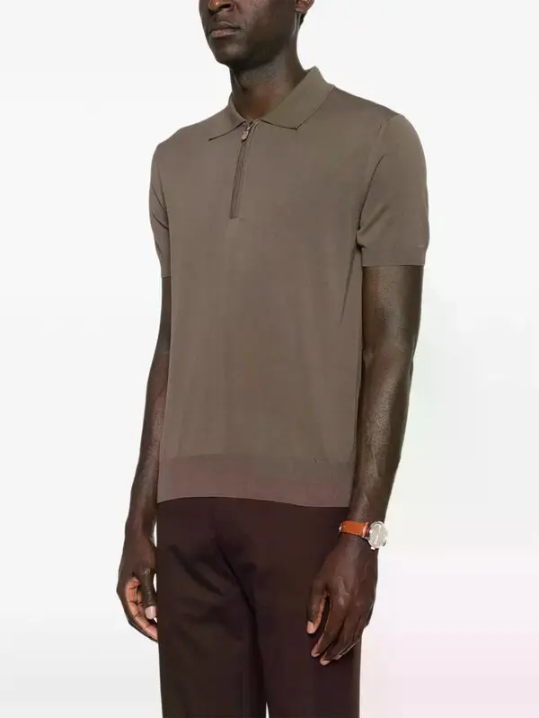 Canali Zip-up Polo Shirt
