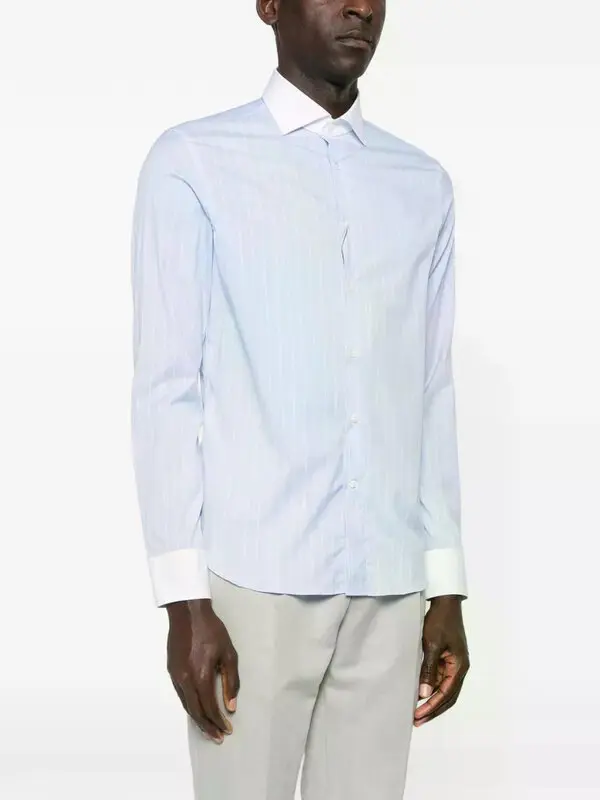 Canali Striped Shirt - Blue
