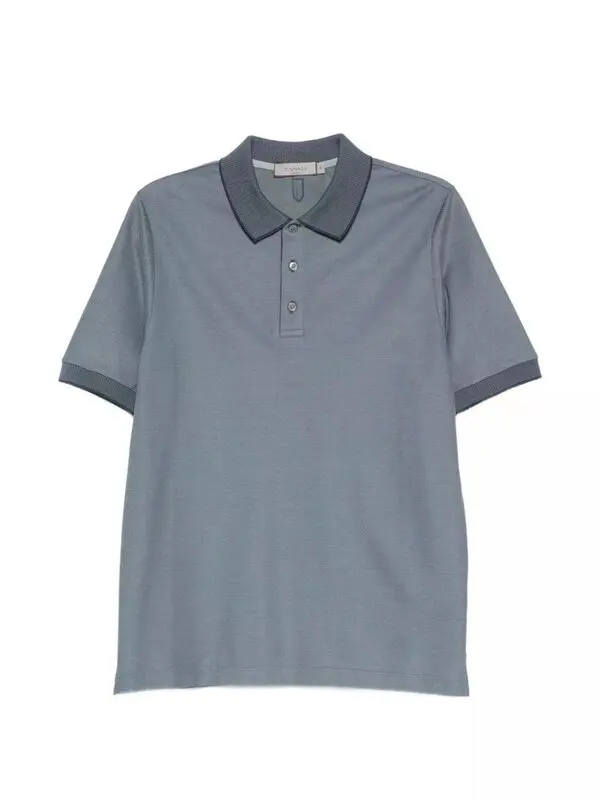 Canali Contrast-trim Polo Shirt