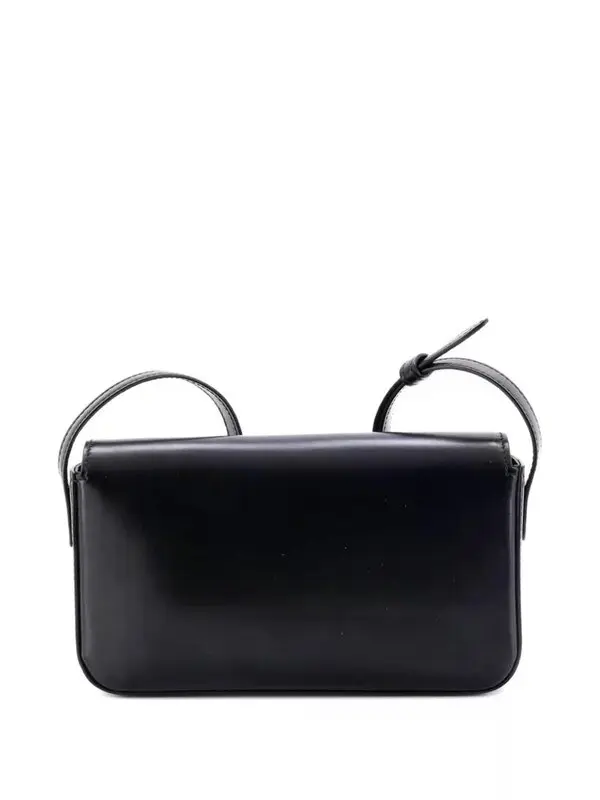 Celine Triomphe East-west Smooth Calfskin Shoulder Bag - Black