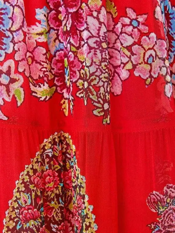 Camilla Floral Detail Tie Maxi Skirt