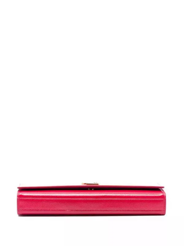Saint Laurent 2013 Grain De Poudre Monogram Cassandre Clutch - Pink