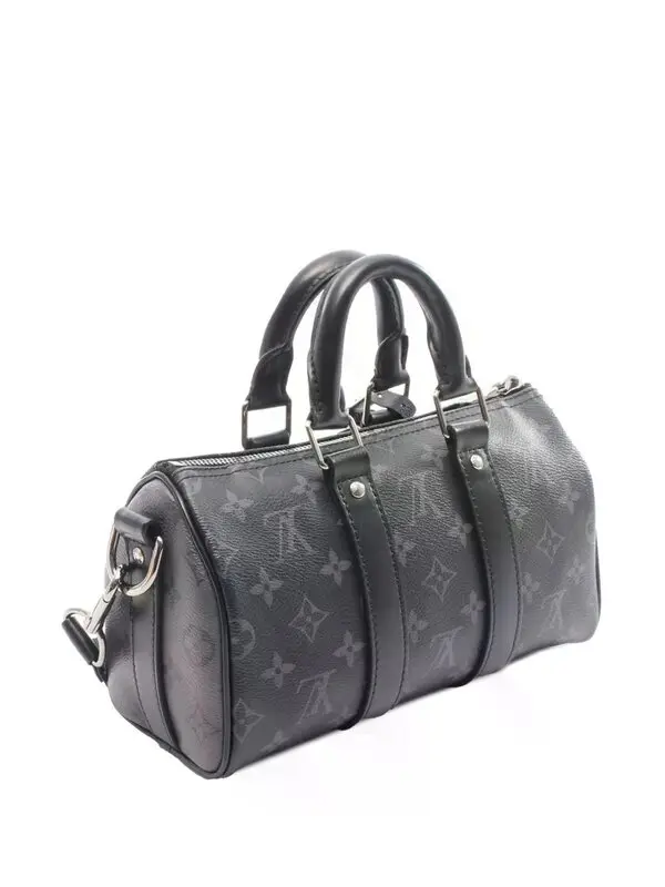 LOUIS VUITTON Monogram Eclipse Reverse Keepall Bandouliere 25 Satchel 2021-2026