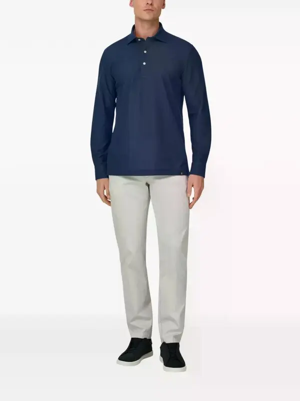 Boggi Milano Jersey Polo Shirt - Blue