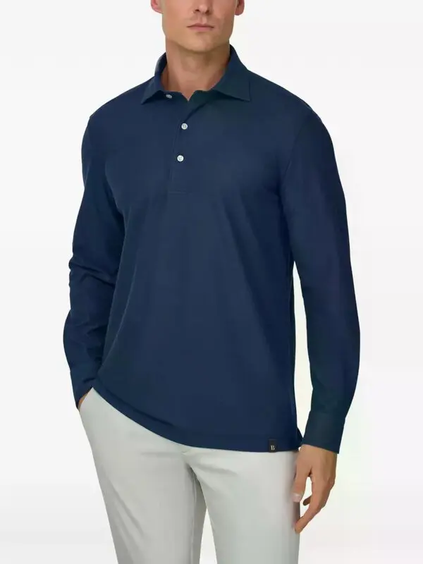 Boggi Milano Jersey Polo Shirt - Blue