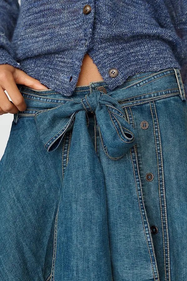 PILCRO Asymmetric Tie-waist Skirt