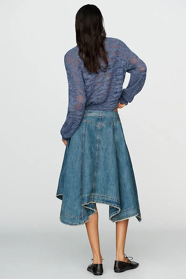 PILCRO Asymmetric Tie-waist Skirt
