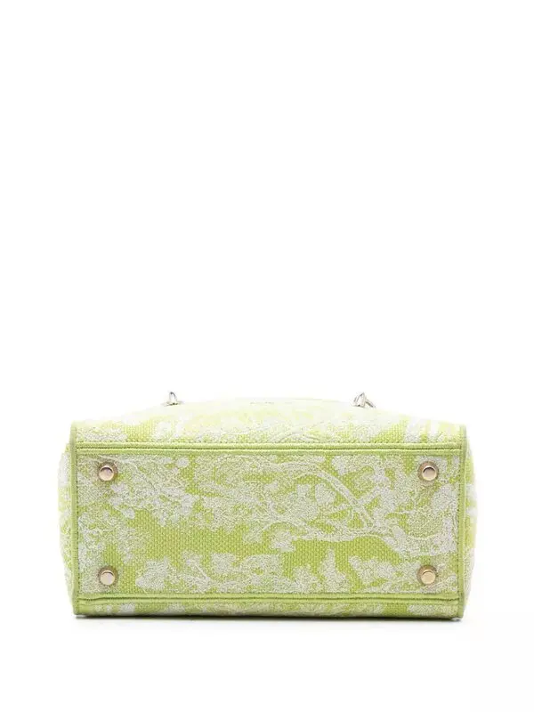 Dior 2021 Medium Embroidered Lady D-lite Satchel - Green