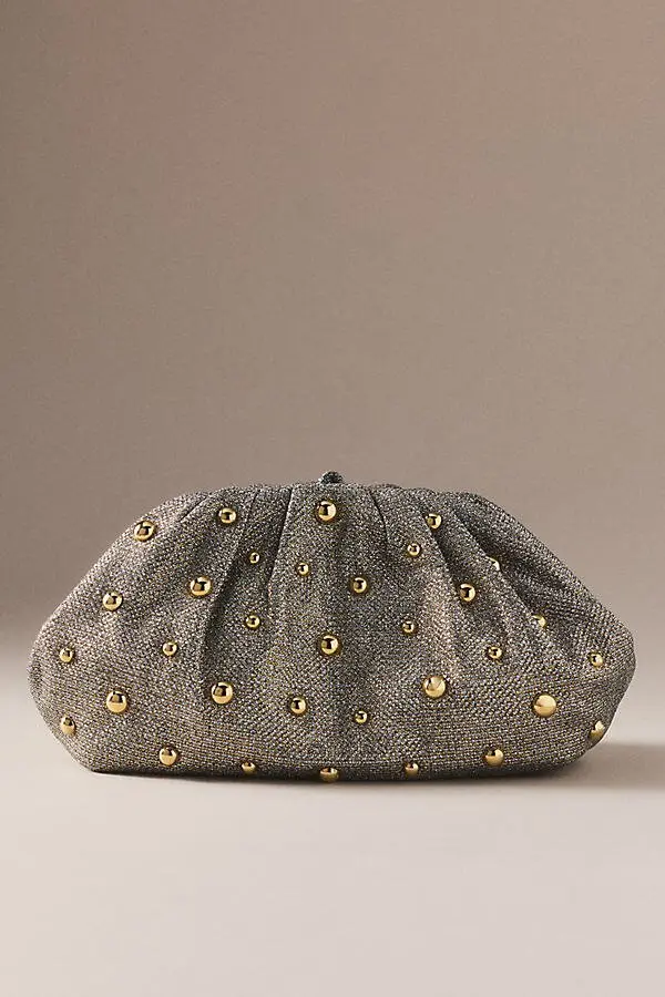 Anthropologie Studded Pouch Clutch