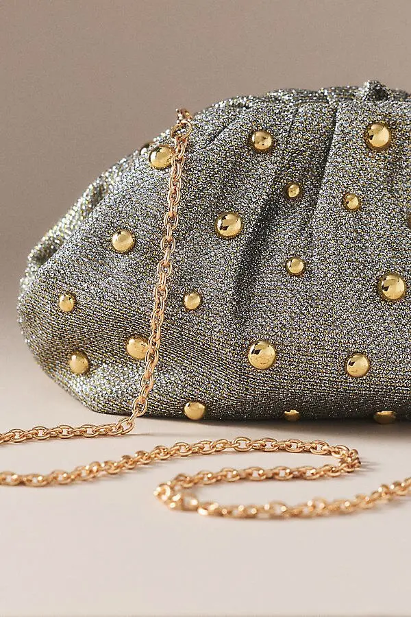 Anthropologie Studded Pouch Clutch