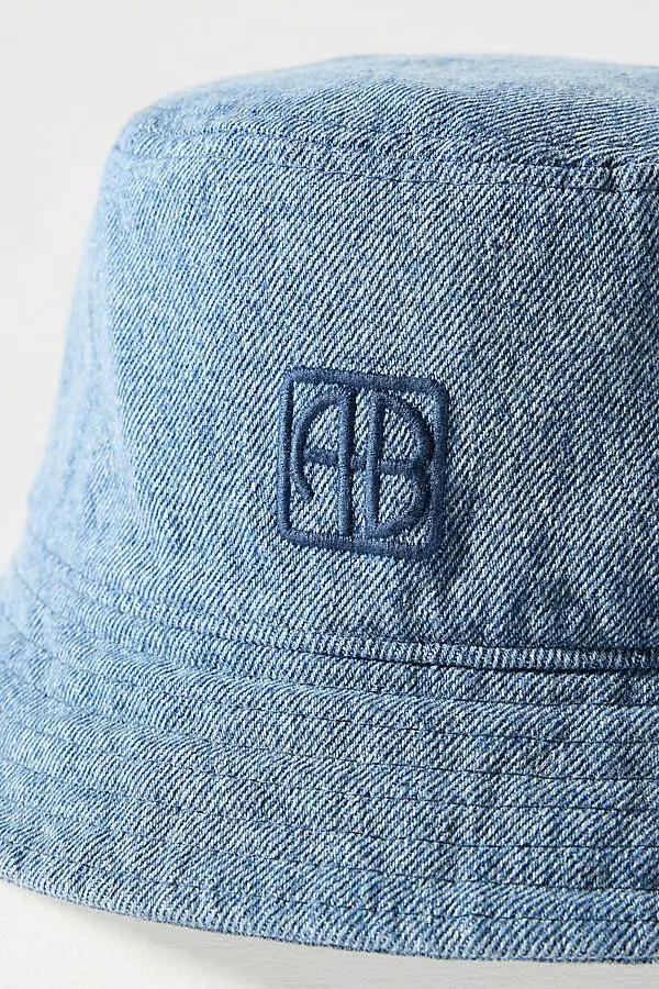 ANINE BING Cotton Bucket Hat - Shadow Blue