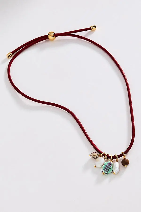 Mignonne Gavigan Vega Necklace - Maroon