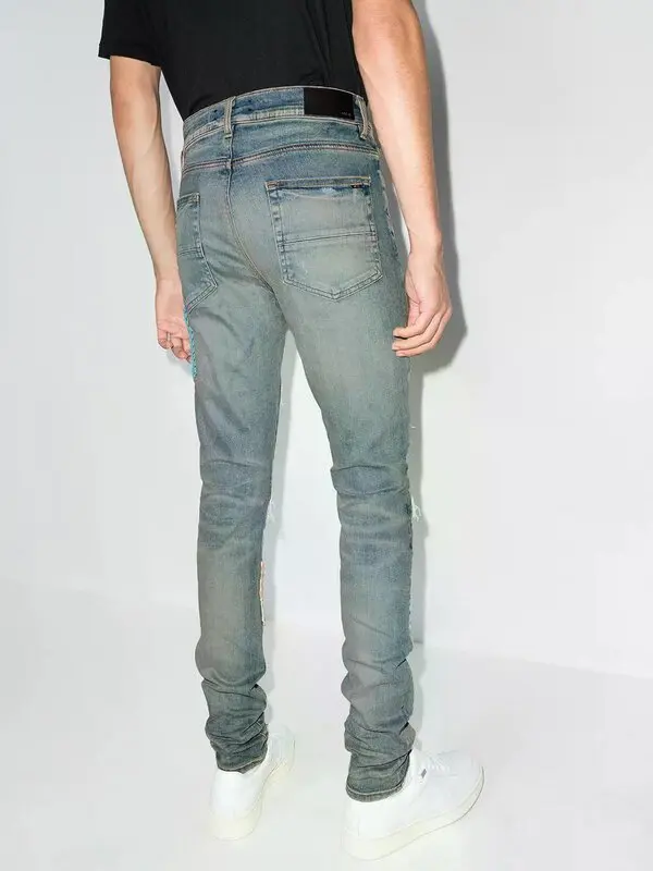 Amiri Quilted Patch-detail Slim-fit Jeans