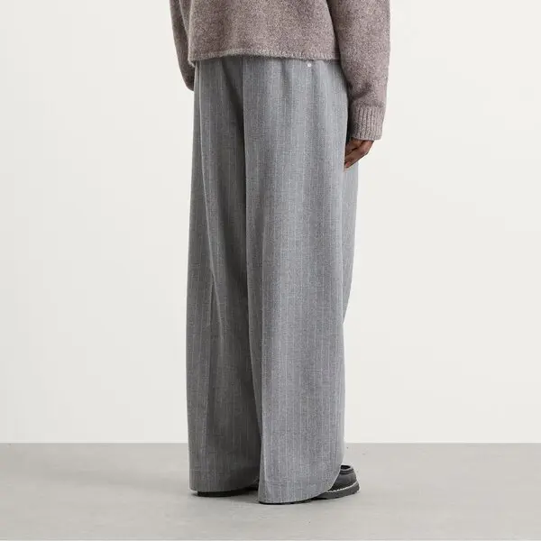 ABOUT:BLANK Wool Blend Pinstripe Wide Leg Trousers
