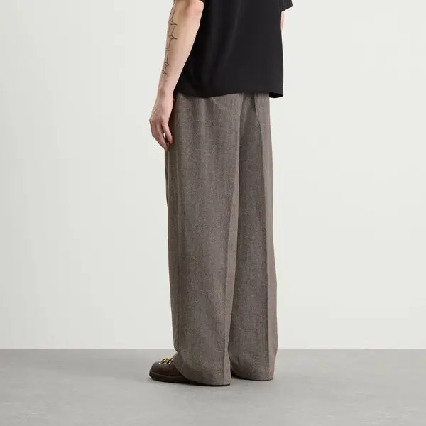 ABOUT:BLANK Herringbone Tailored Wide Leg Trousers