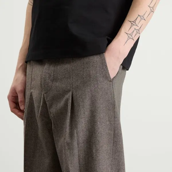 ABOUT:BLANK Herringbone Tailored Wide Leg Trousers