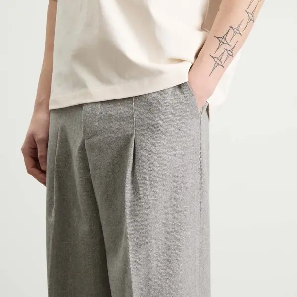 ABOUT:BLANK Herringbone Tailored Wide Leg Trousers