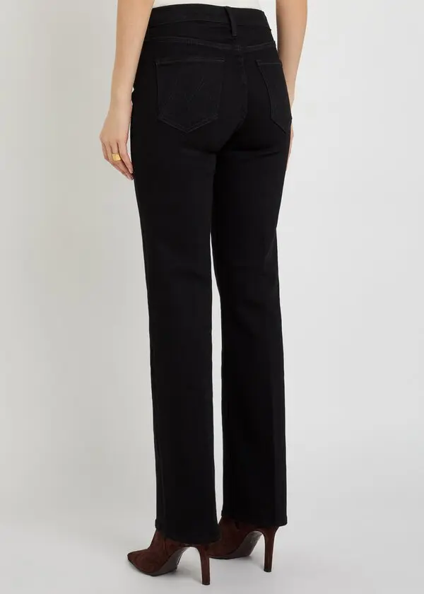 MOTHER The Kick It Straight-leg Jeans - Black