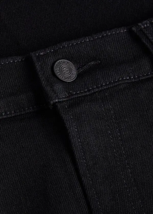 MOTHER The Kick It Straight-leg Jeans - Black