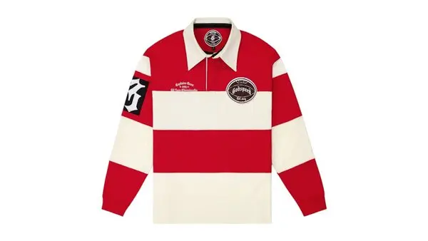 GODSPEED Classic Field Rugby Shirt - Cream/red