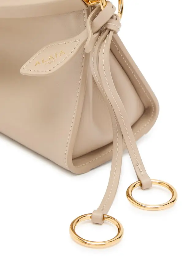 Alaïa East West Leather Shoulder Bag - Sand