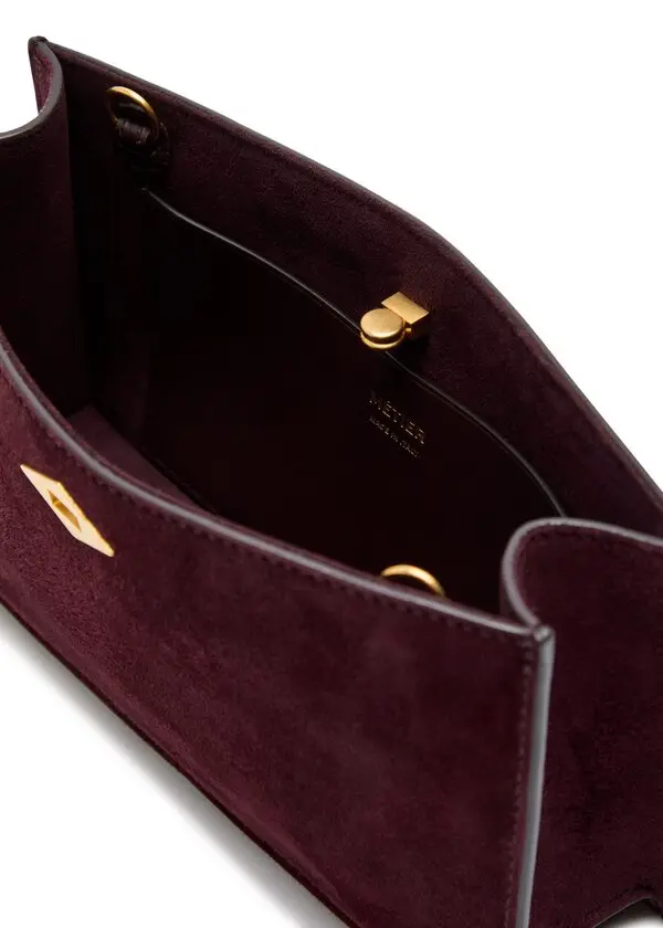 METIER Ease Suede Clutch - Burgundy