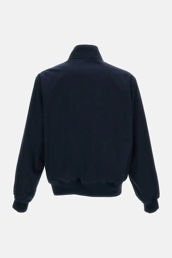A.p.c. Bomber Jacket With Embroidered Logo - Blu