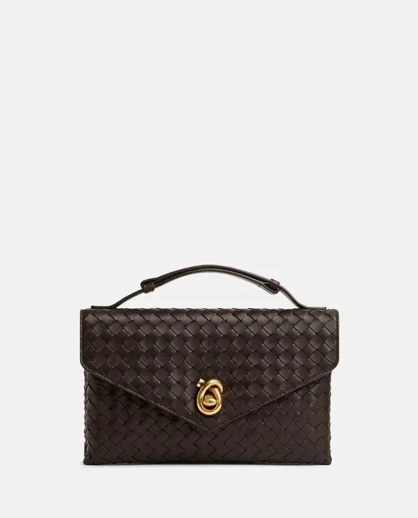 Bottega Veneta Intrecciato Piccolo Woven Cross-body Bag With Knot Lock