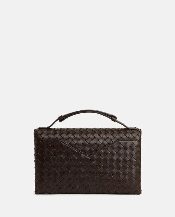 Bottega Veneta Intrecciato Piccolo Woven Cross-body Bag With Knot Lock