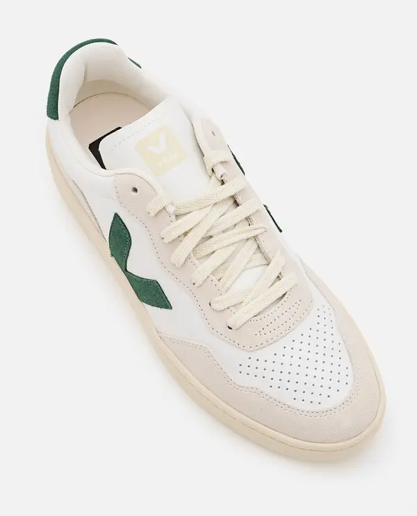 VEJA V-90 Leather Trainers - White