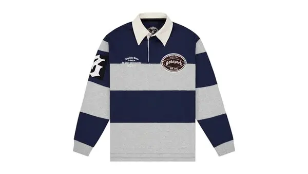 GODSPEED Classic Field Rugby Shirt - Navy Blue/heather