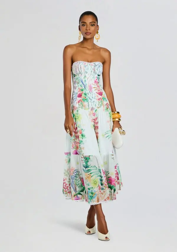 Charo Ruiz Ibiza Illyr Long Dress - White Lagoon