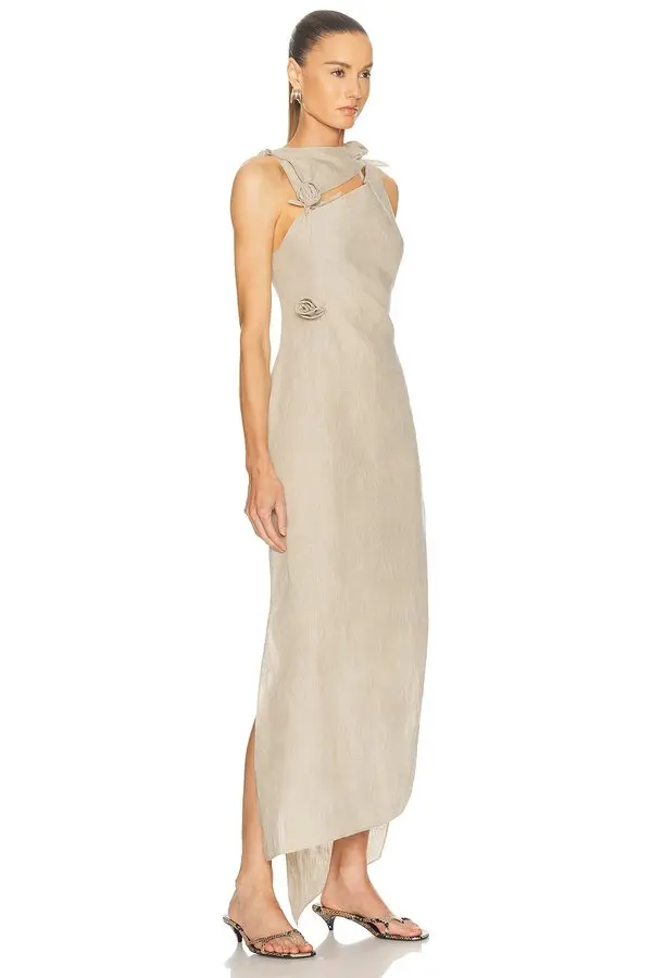 Coperni Linen Flower Gown