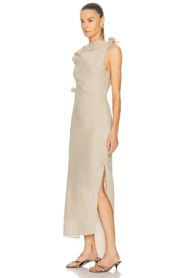 Coperni Linen Flower Gown
