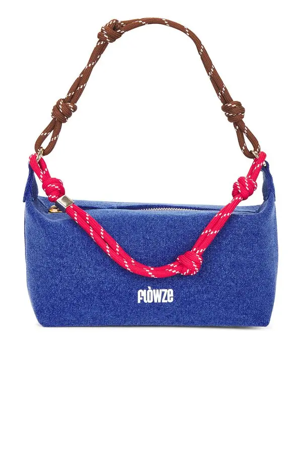 Flowze Flo Denim Pouch Bag - Blue, Red, & Brown
