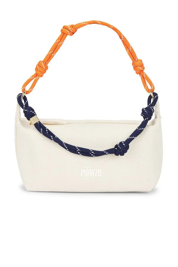 Flowze Flo Denim Pouch Bag - Off White  Orange  & Blue