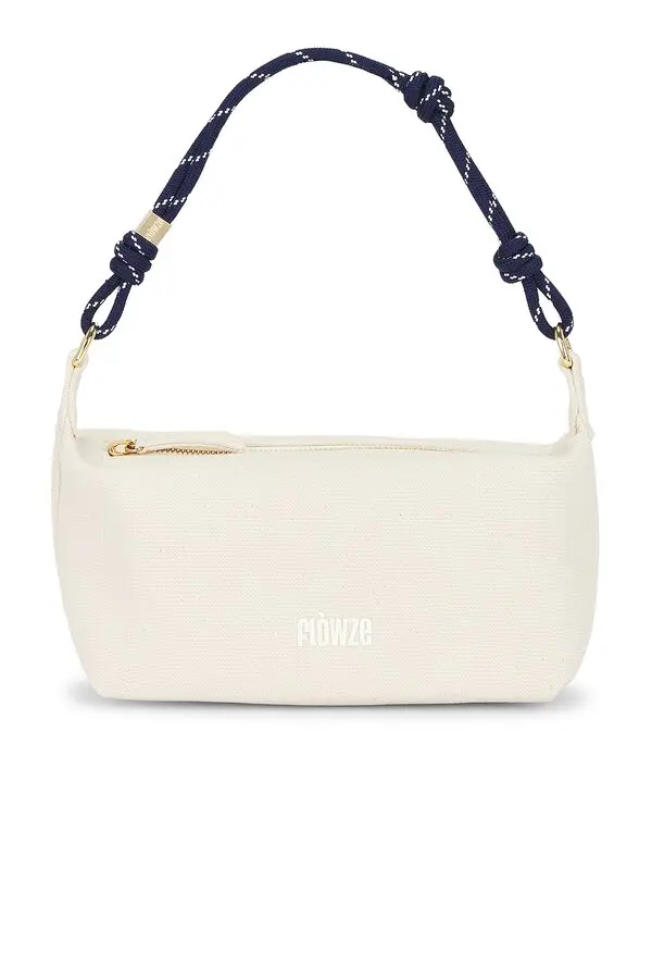Flowze Flo Denim Pouch Bag - Off White  Orange  & Blue