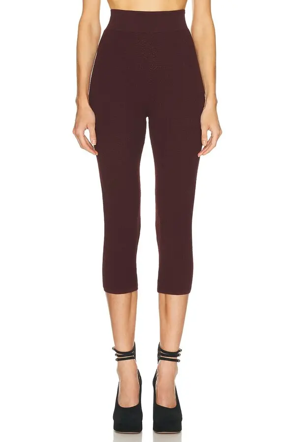 Chloé Stretch Knit Capri Pants - Vintage Brown