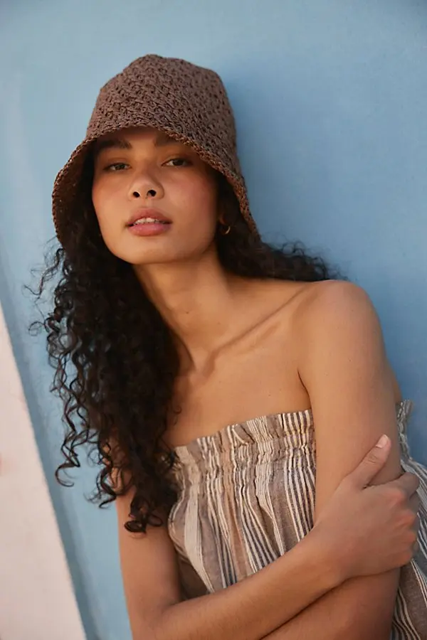 Free People Sailor Straw Hat - Brown