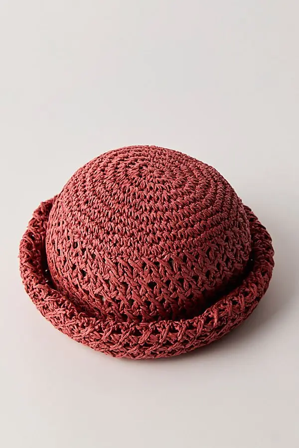 Free People Sailor Straw Hat - Red