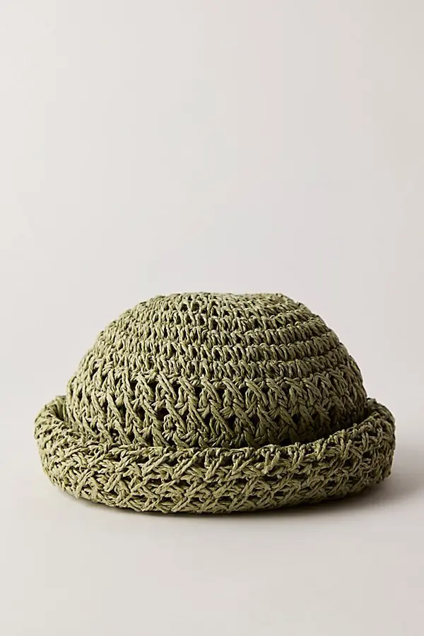 Free People Sailor Straw Hat - Sage