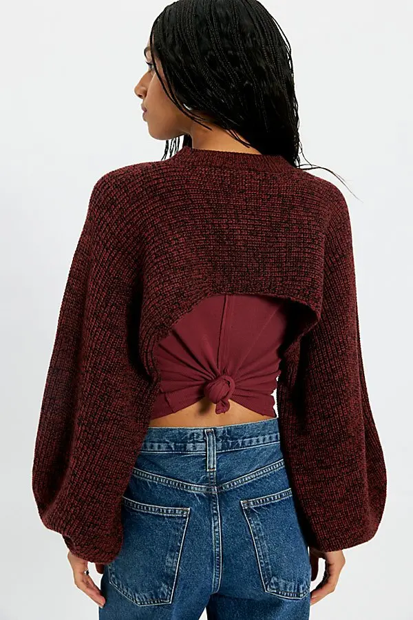 Free People Emery Knitted Bolero - Brown