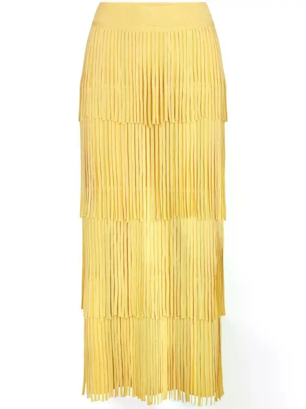 SIMONMILLER Za Za Knit Fringe Maxi Skirt - Yellow