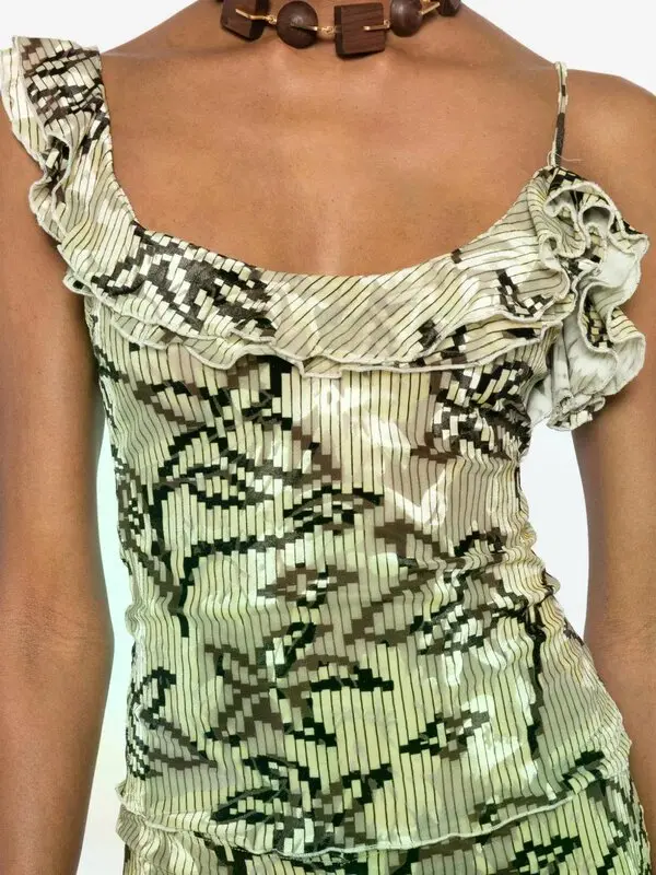SIEDRES Arla Ruffled Floral Top