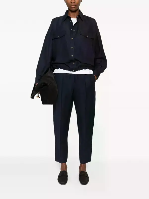 Brunello Cucinelli Elasticated-waistband Trousers - Blue