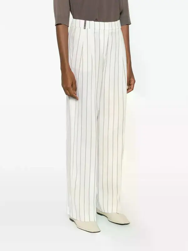 Peserico Pinstripe Wide Leg Trousers